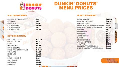 Dunkin Donuts Menu Price List 2024 Bekki Carolin
