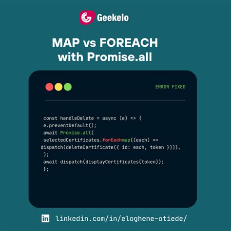 Map Vs Foreach With Promiseall