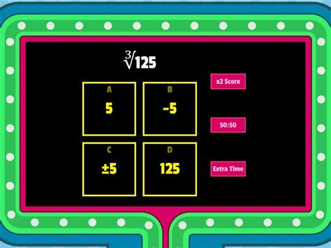 Cube Root Gameshow Quiz
