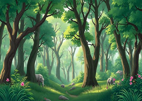Forest Background Cartoon