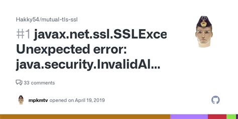 Javax Net Ssl Sslexception Unexpected Error Java Security