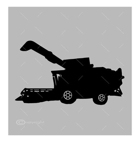 Combine Harvester Vector Images SVG Files Digital Cutting Files Ai Eps PNG DXF Svg A