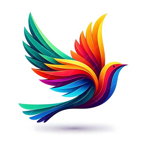Free Colorful Bird Illustration Gradient Bird Gradient Vector Image Hd