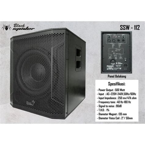 Jual Speaker Aktif Subwoofer 12 Inch Blackspider Ssw 112 Ssw112 Shopee Indonesia