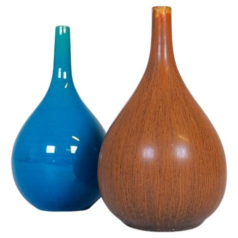 Carl Harry Stålhane For Rörstrand Hourglass Shaped Vase 1960s For