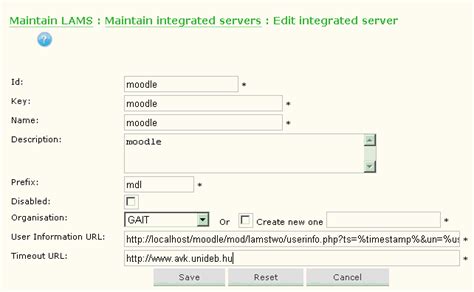 Configuration The Moodle Server In LAMS Download Scientific Diagram