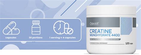 OstroVit Creatine Monohydrate 4400 120 Capsules MuscleShop