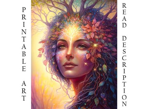 Goddess Wall Art Goddess Print Divine Feminine Art Tree Of Etsy
