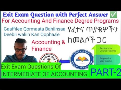 Part 2 Exit Exam Intermediate Of Accounting Question With Right Answer