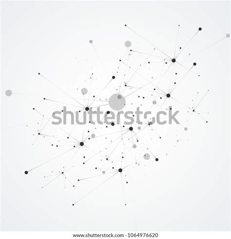 Connection Science Molecule Background Lines Dots Stock Vector Royalty Free 1064976620