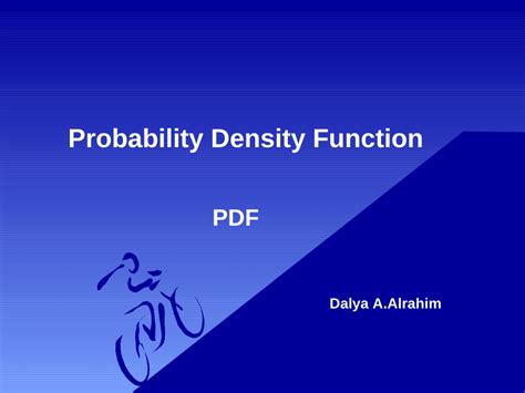 PDF Probability Density Function PDF