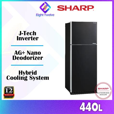 SHARP 440L Pelican J Tech Inverter Refrigerator Hybrid Cooling System
