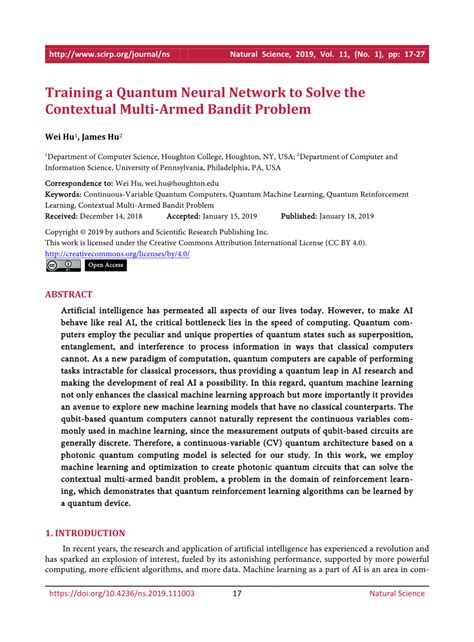 pdf training a quantum neural network to solve the contextual multi