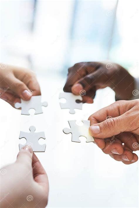 Hands Business People Or Puzzle For Teamwork Collaboration Or Problem