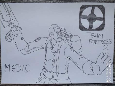 Tf2 Medic Sketch Drawing Fanart 7 By Djmarrin02 On Deviantart