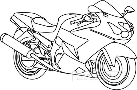 Transportation Outline Clipart Motorcycle Outline 1129