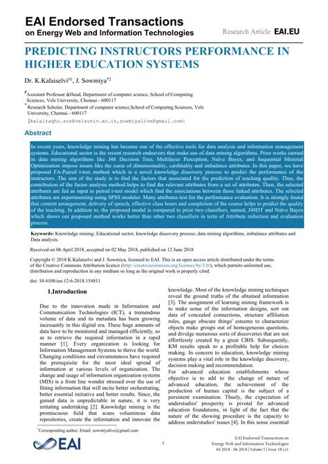 Pdf Predicting Instructors Performance In Higher Education Systems