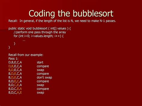 Sorting Array The Bubblesort Ppt Download