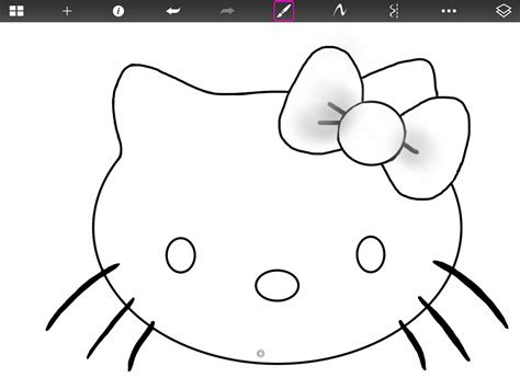 Hello Kitty Head Outline