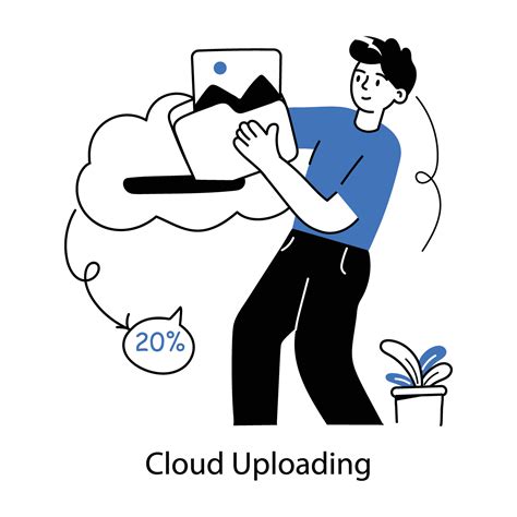 Trendy Cloud Uploading 45884203 Vector Art At Vecteezy