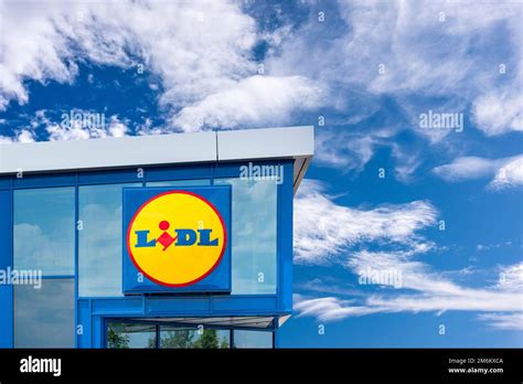 Advertising And Company Sign Of The Company Lidl At The Entrance To The