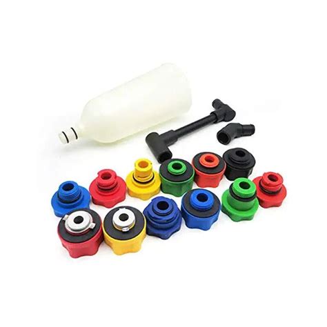 15 Pieces Engine Oil Filler Funnel Kit Car Oil Funnels Adapter Set With Swivel Offset Extension