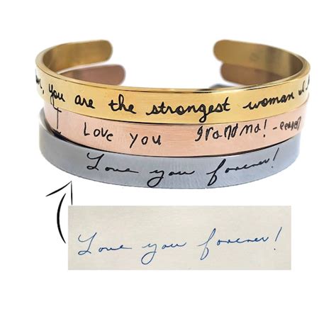 Handwriting Bracelet Etsy