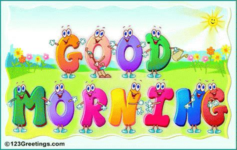 Colorful Text Animation Good Morning Team 