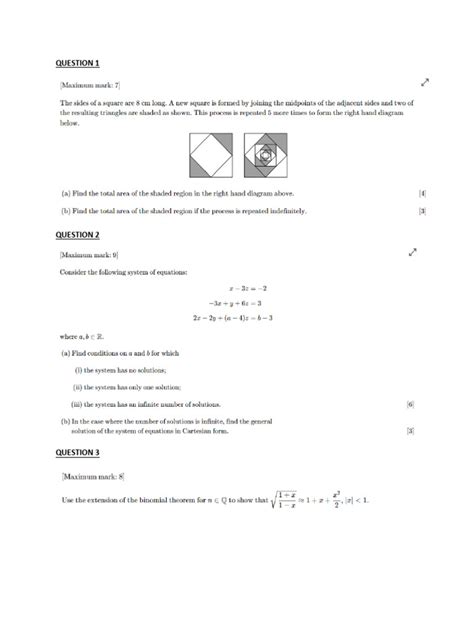 Sequences Binomial Proofs 3x3 Practice Questions Pdf