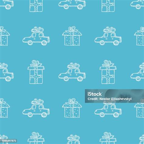 원활한 크리스마스 패턴입니다 새해 장식입니다 크리스마스와 새해 아이콘이 있는 낙서 그림 0명에 대한 스톡 벡터 아트 및 기타 이미지 0명 12월 겨울 Istock