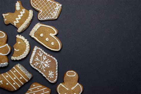 Permen Natal Bingkai Natal Dengan Kue Jahe Kartu Ucapan Selamat Natal
