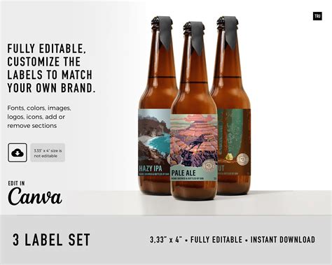 Beer Bottle Labels Template Beer Labels Custom Beer Labels Craft Beer Label Beer Label Template