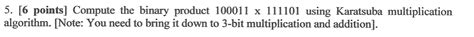 Solved Points Compute The Binary Product Chegg