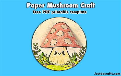 Paper Mushroom Craft Free Pdf Printable Template Just Do Crafts