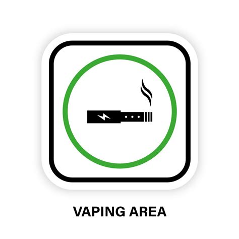 Vape Zone Place Symbol Smoke Electronic Cigarette Zone Silhouette Icon Smoking E Cigarette