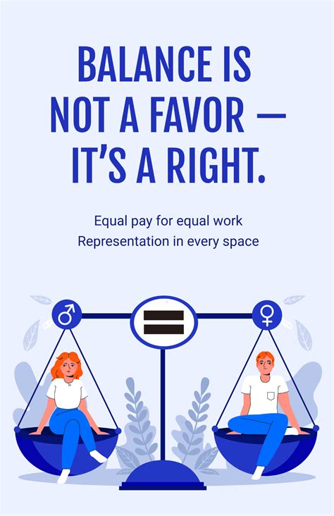 Free Gender Equality Poster Templates Editable And Printable