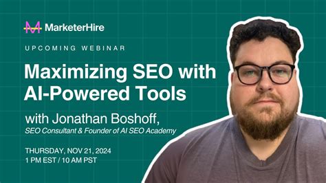 webinar recording maximizing seo with ai tools · ai seo academy