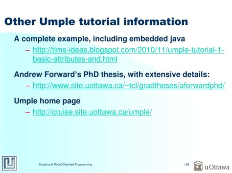PPT Umple And Model Oriented Programming A Short Tutorial PowerPoint