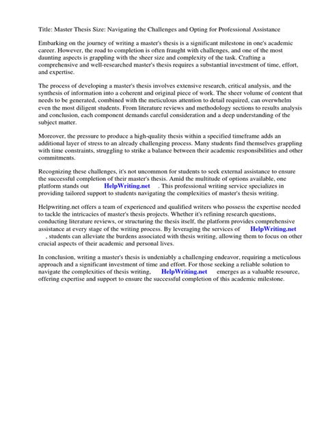 Master Thesis Size Pdf Thesis