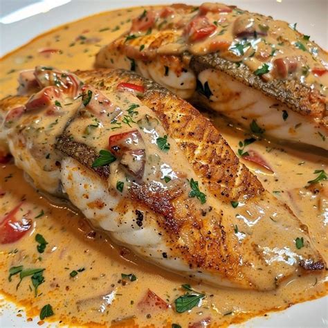 🌟 Red Snapper With Creamy Creole Sauce 🌟 Ingredients 4 Red Snapper