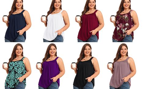 Daystry Plus Size Tank Tops For Women Loose Fit Lace Sleeveless Womens