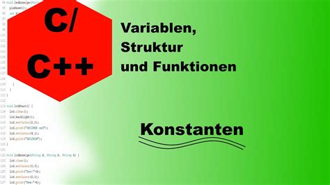 Konstanten In C C Variablen Struktur Und Funktionen In C C