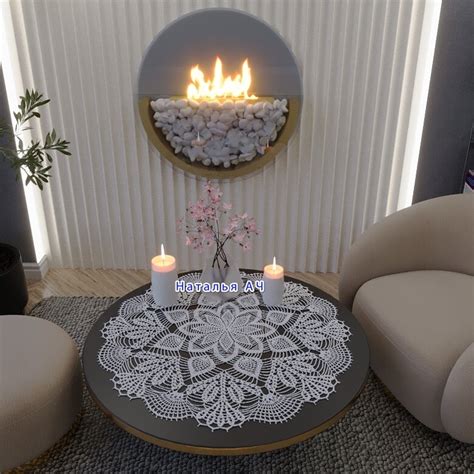 Красивая круглая салфетка крючком Схема Наталья Ач Дзен