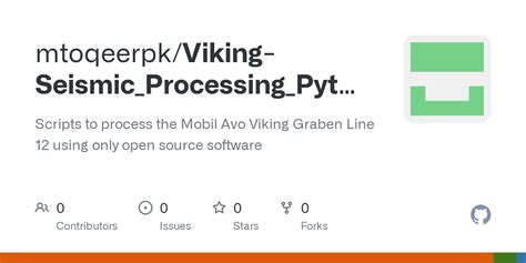 GitHub Mtoqeerpk Viking Seismic Processing Python Scripts To Process