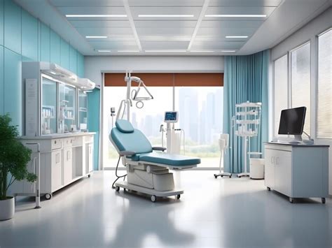 Premium Photo Detailed Illustration Of A Modern Health Checkup Room