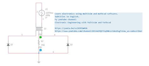 Full Wave Rectifier Circuit Diagram In Multisim Circuit Diagram