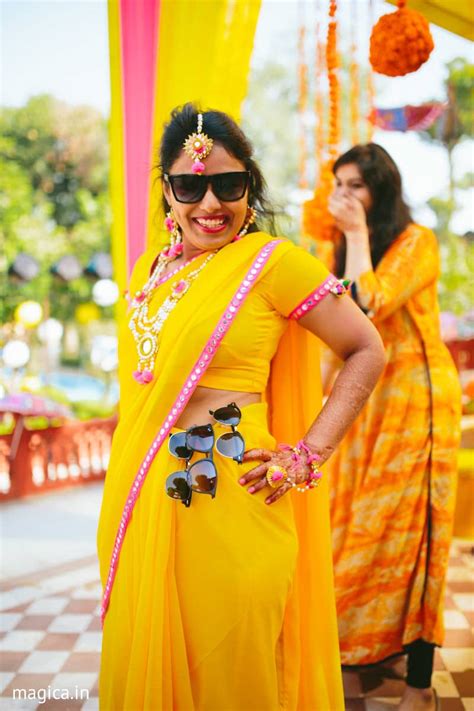 Haldi Saree For Bride Dresses Images 2022