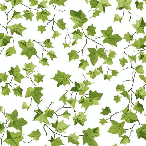 Premium Ai Image Beautiful Ivy Pattern Background Watercolor Clipart Illustration