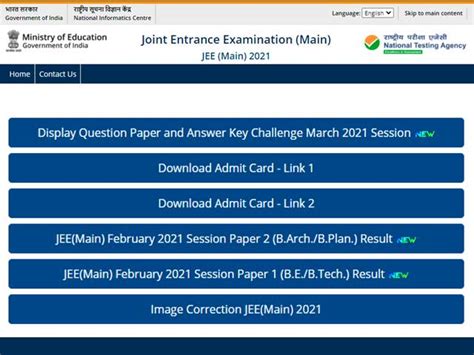 Jee Main 2021 Answer Key Challenge Window For March Session To End