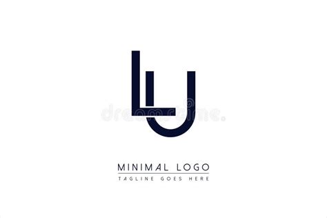 Lu Ou Ul Ou L E U Inicial Mínimo De Design De Logotipo Letra